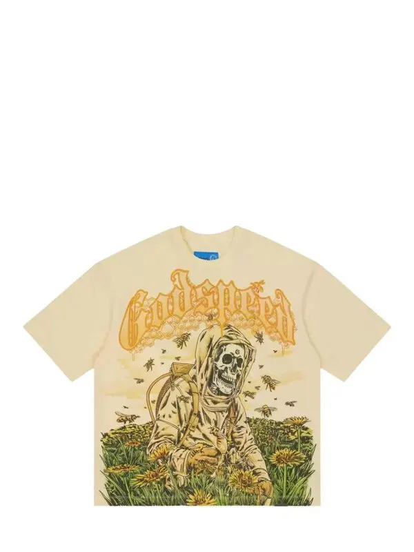 GODSPEED Save The Bees Ii Graphic-print T-shirt - Neutrals