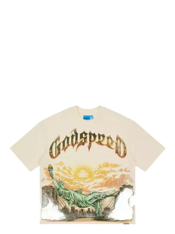GODSPEED Graphic-print T-shirt - Neutrals