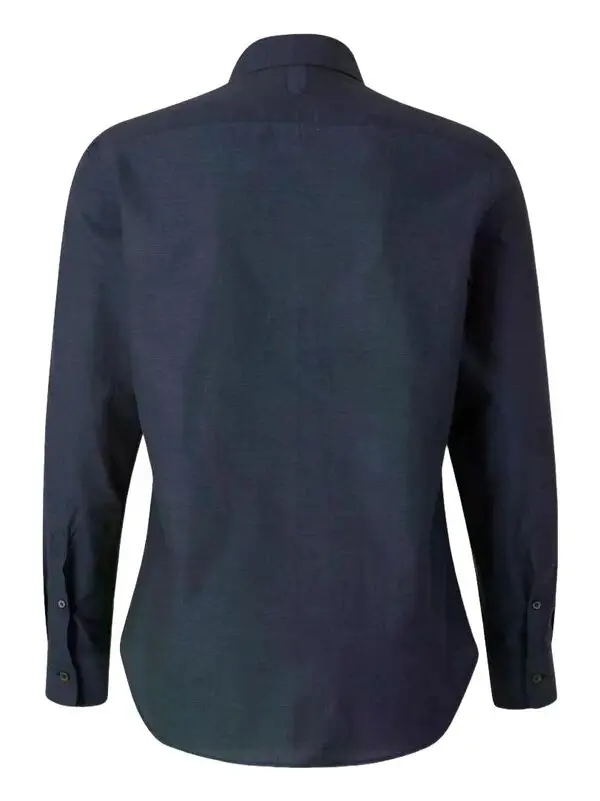 Canali Cotton Plaid Shirt - Blue
