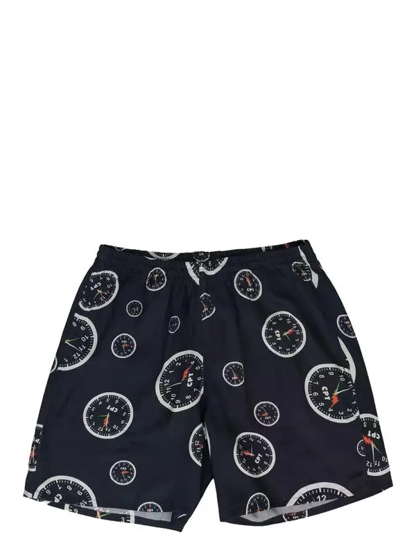 DENIM TEARS Cpt Clock-print Shorts - Black