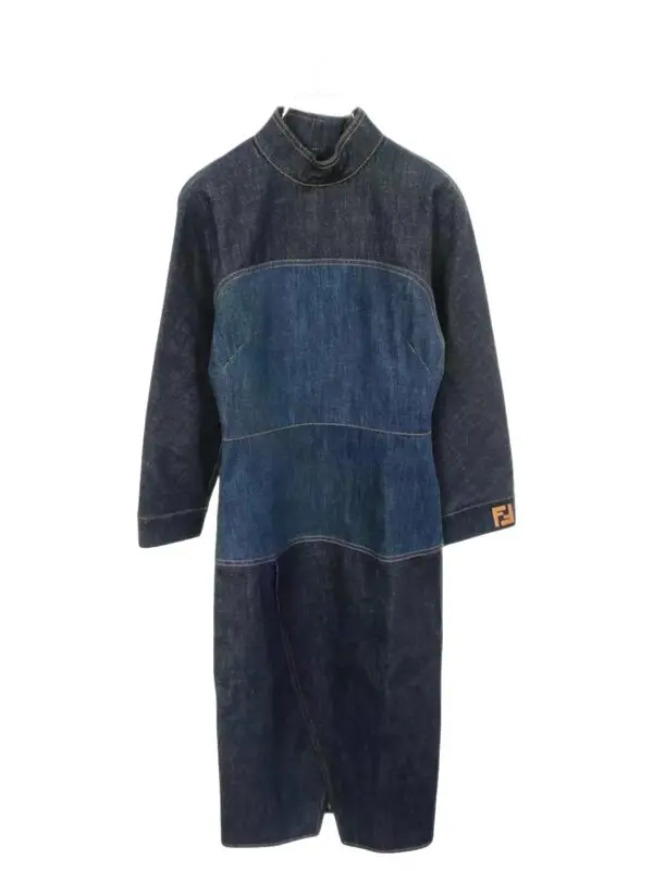 Fendi 2010s Long-sleeve Dress - Blue