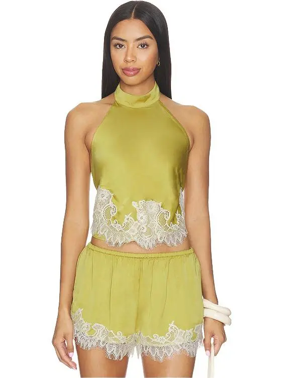 Rococo Sand Halterneck Top In . Also - Olive