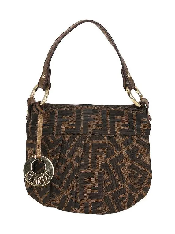 FWRD RENEW Fendi Zucca Mini Chef Shoulder Bag - Brown