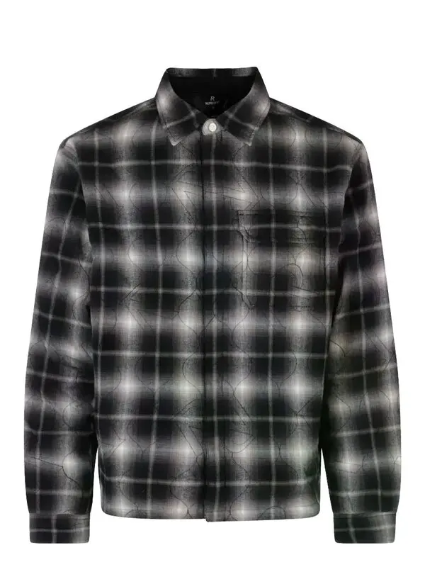 REPRESENT Check-pattern Quilted Shirt - Black