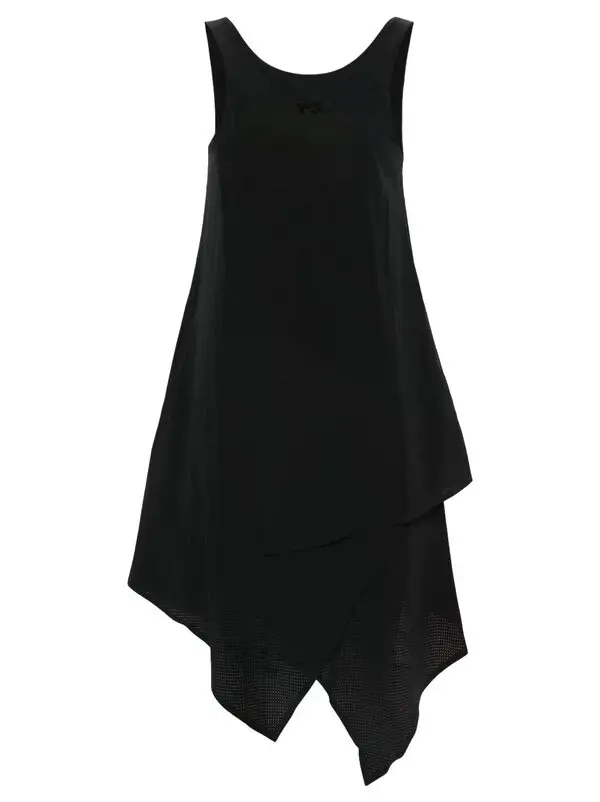 Y3 Layered Asymmetric Mini Dress - Black