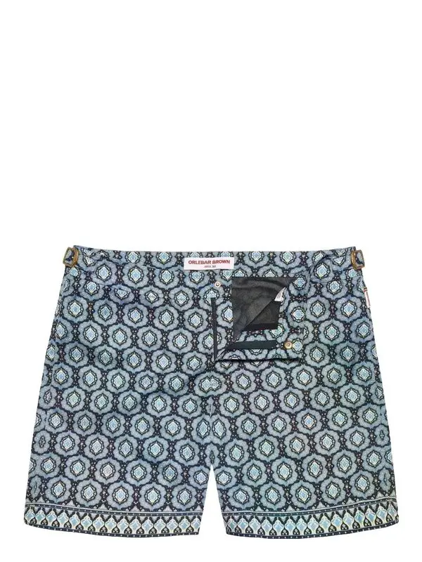Orlebar Brown Bulldog Passetto Geometric-print Swim Shorts - Blue