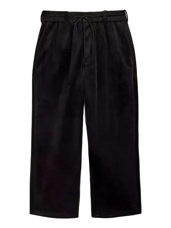 Y3 Velvet Drawstring Trousers - Black