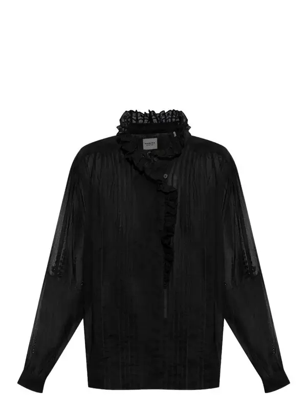 MARANT ETOILE Leota Ruffled Shirt - Black
