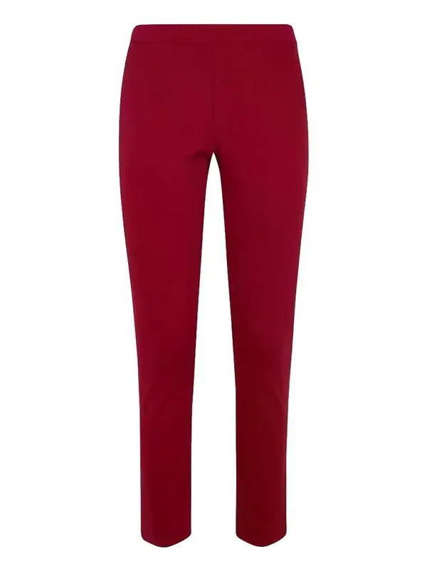 Liviana Conti Elasticated-waistband Slim-fit Trousers - Red