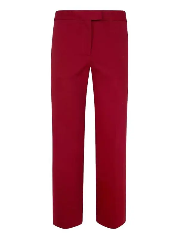 Liviana Conti Pressed-crease Straight-leg Trousers - Red