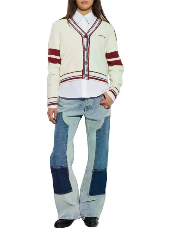 Off-White Patchwork Straight-leg Jeans - Blue
