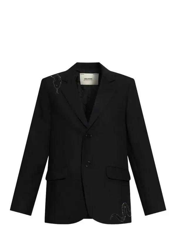 Zadig&Voltaire Vanille Crystal-embellished Blazer - Black