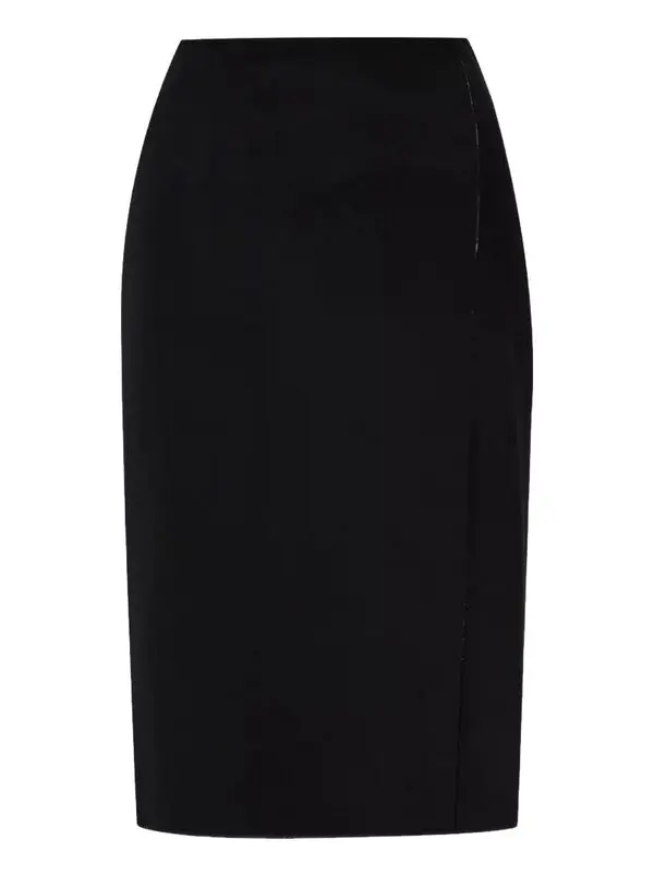 JIL SANDER Midi Raw-hem Skirt - Black