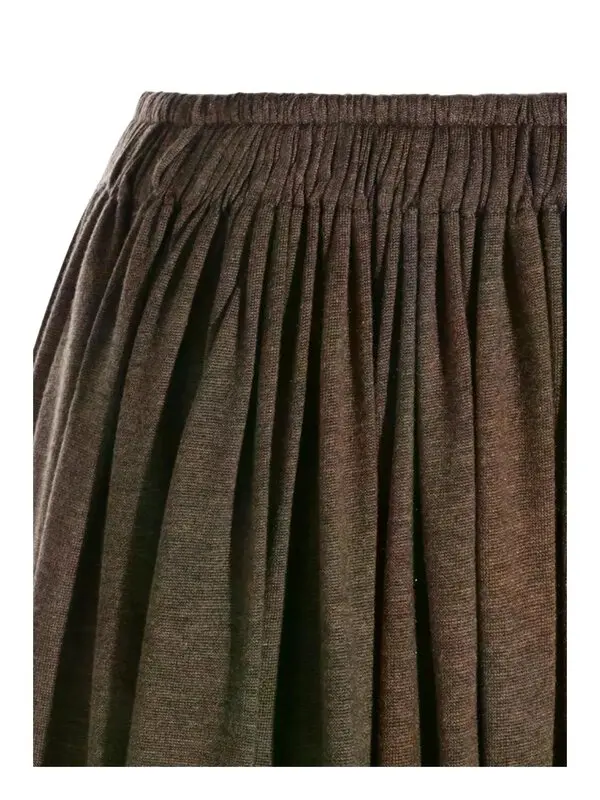 Max Mara Gathered Maxi Skirt - Brown