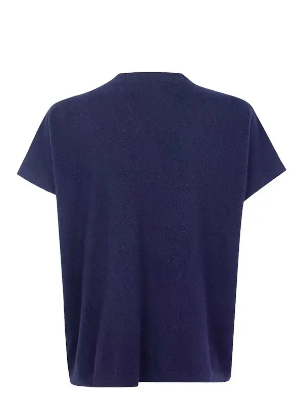 Fabiana Filippi Bead-embellished Short-sleeve T-shirt - Blue