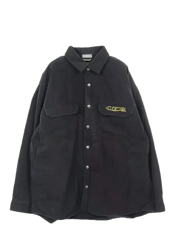 Dior 2020s Embroidered Overshirt - Blue