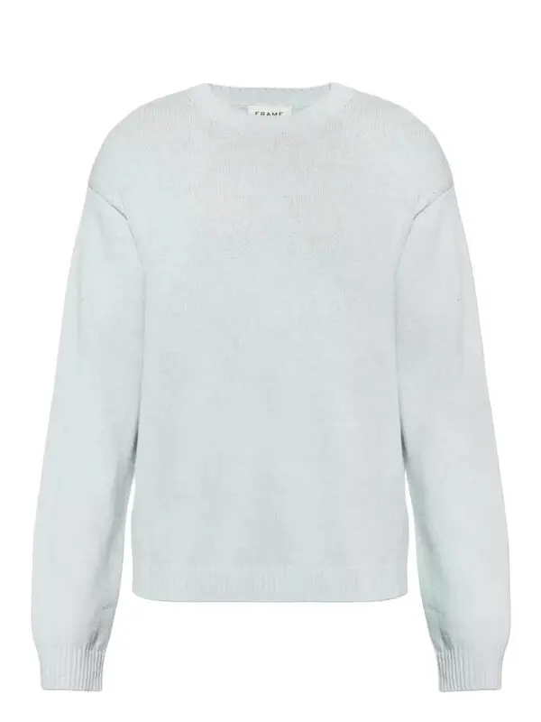 FRAME Crew-neck Ribbed-trim Sweater - Blue