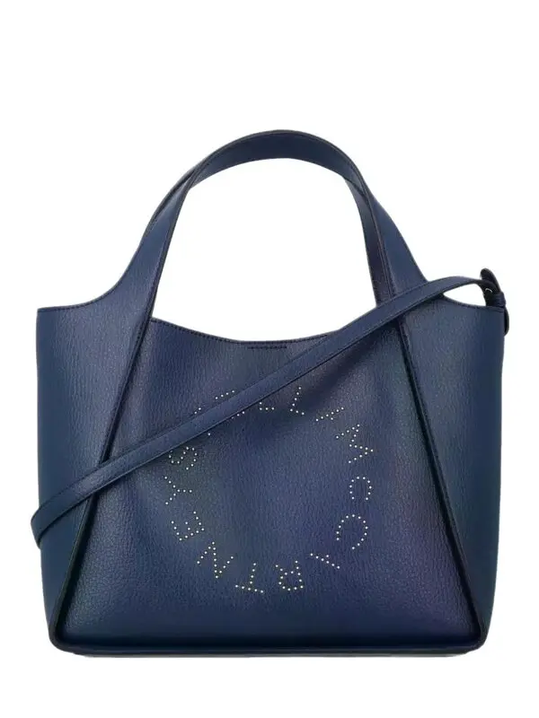 Stella McCartney Perforated-logo Tote Bag - Blue