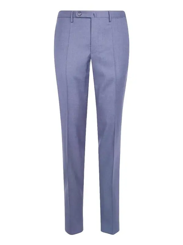Incotex Virgin Wool Tailored Trousers - Blue