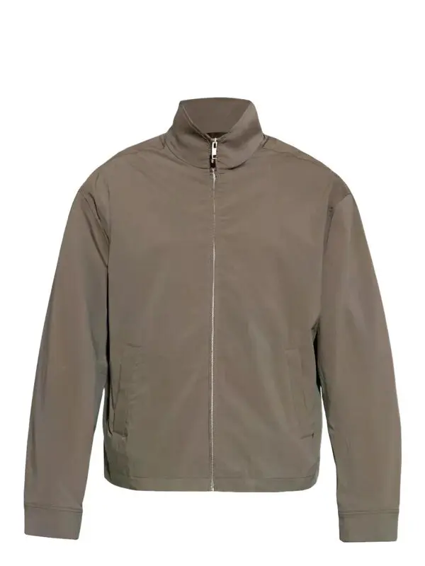 FRAME Stand Collar Zip-up Jacket - Grey