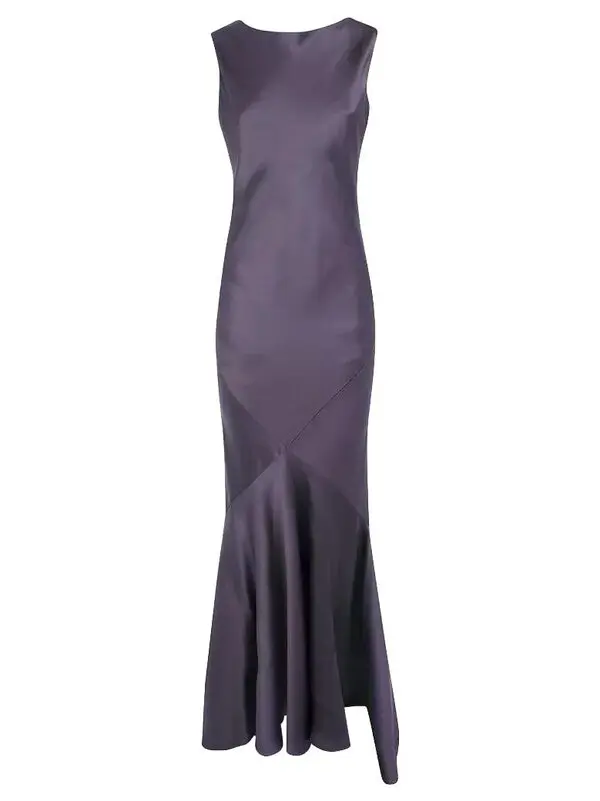Max Mara Scoop-back Maxi Dress - Brown