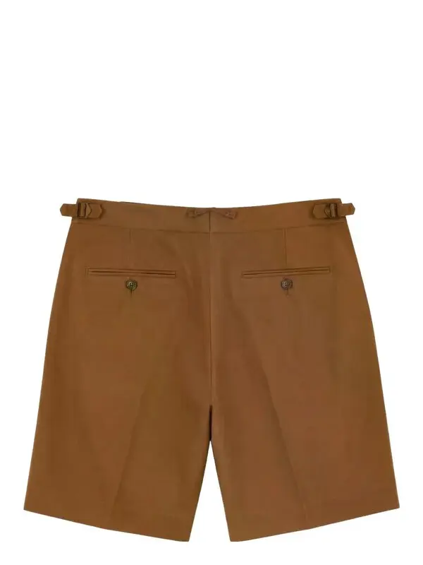 Incotex Pleated Side-adjuster Shorts - Brown