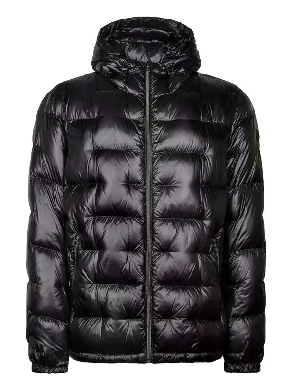 Herno Quilted Hooded Jacket - Black