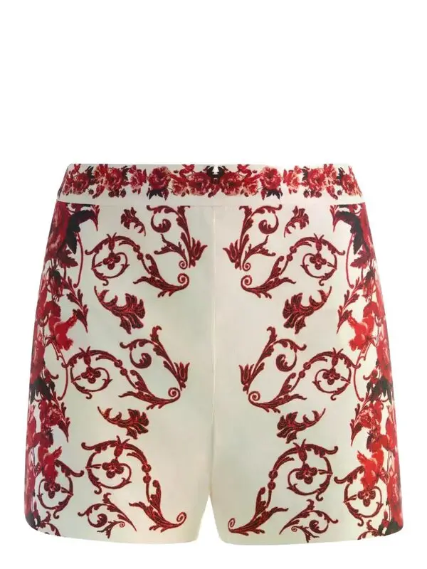 Alice + Olivia Hera Floral-print Shorts - White