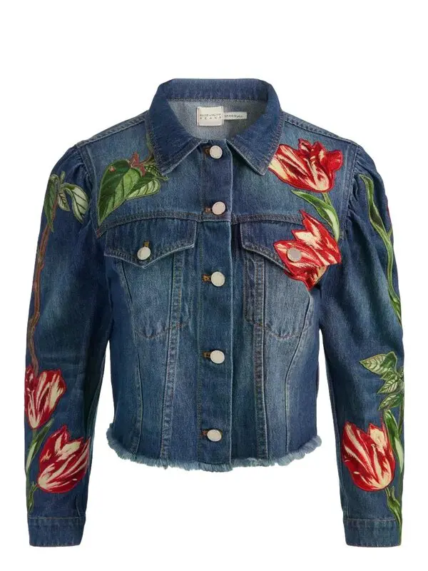Alice + Olivia Elijah Denim Jacket - Blue