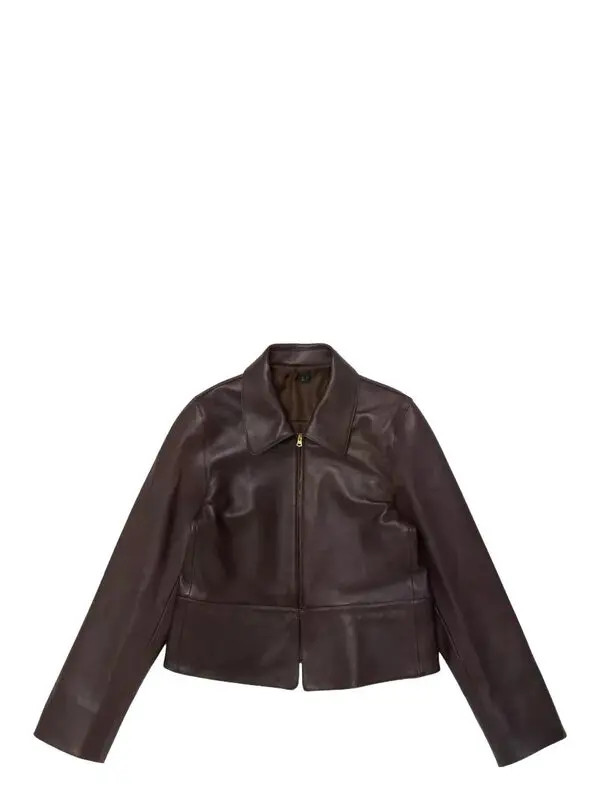TAIGA TAKAHASHI Zip-up Leather Jacket - Red