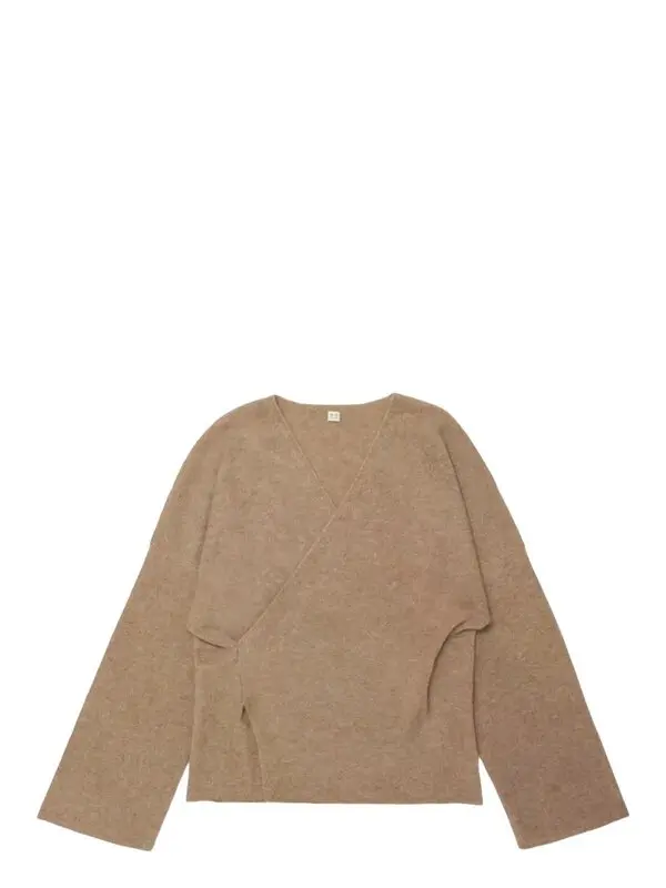 TAIGA TAKAHASHI Cache Coeur Cashmere Sweater - Brown