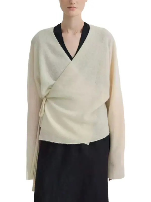 TAIGA TAKAHASHI Samue Cashmere Wrap Cardigan - Neutrals
