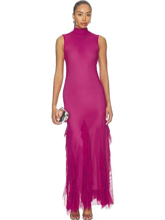 ESPECIA Aneta Mauve Long Dress In . Also - Pink