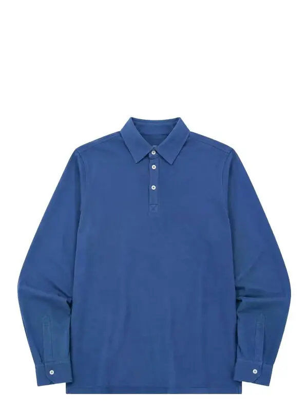 HERITAGE Long-sleeve Polo Shirt - Blue