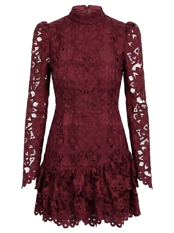 Yumi Kim Robyn Burgundy Lace Dress - Red