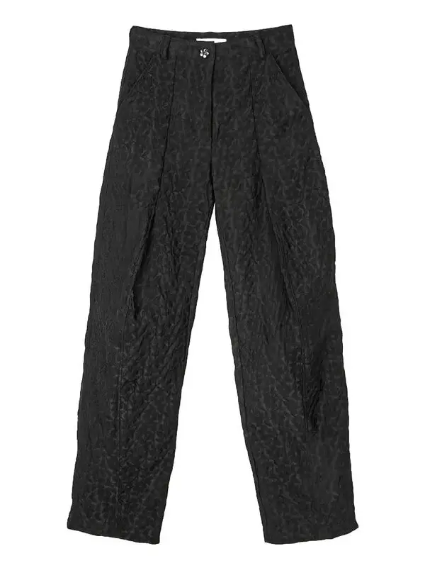 Cecilie Bahnsen Darmela Begonia-jacquard Tapered Trousers - Black