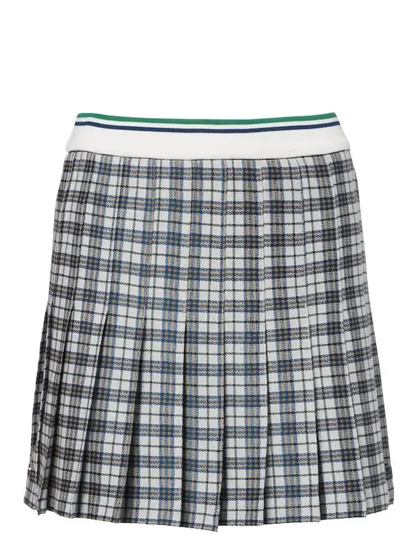 Burberry Check Pleated Tweed Miniskirt - Multicoloured