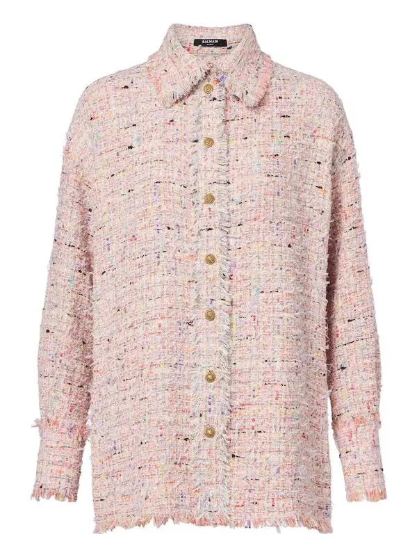 Balmain Tweed Overshirt - Multicoloured