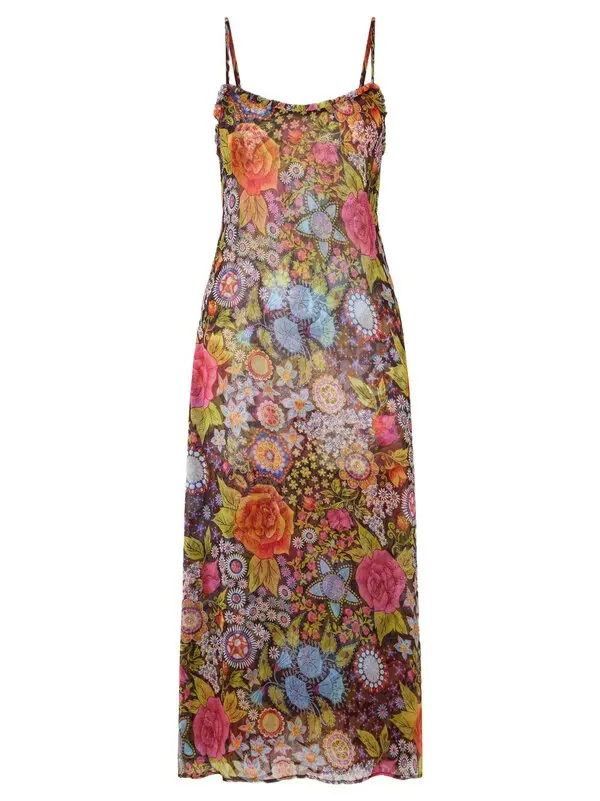Alix Of Bohemia Athens Bloom Mirage Floral-print Crepon Midi Dress - Multi