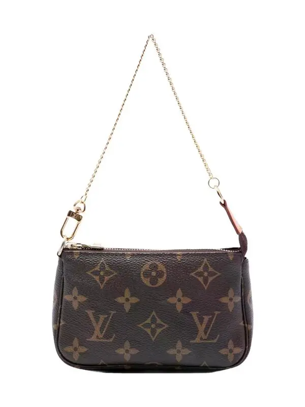 LOUIS VUITTON 2021 Monogram Mini Pochette Accessoires Handbag - Brown