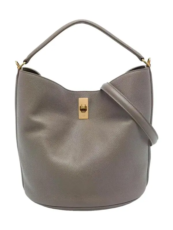 Celine 2021 Supple Grained Calfskin 16 Bucket Bag - Brown
