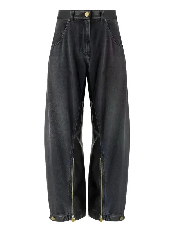 Pinko Panelled Zipped Jeans - Black
