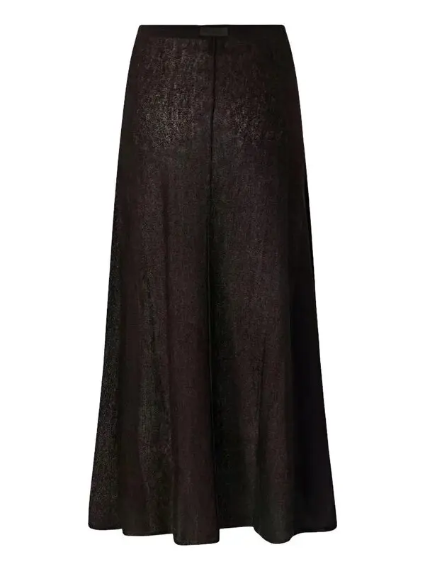 Pinko Knitted A-line Midi Skirt - Brown