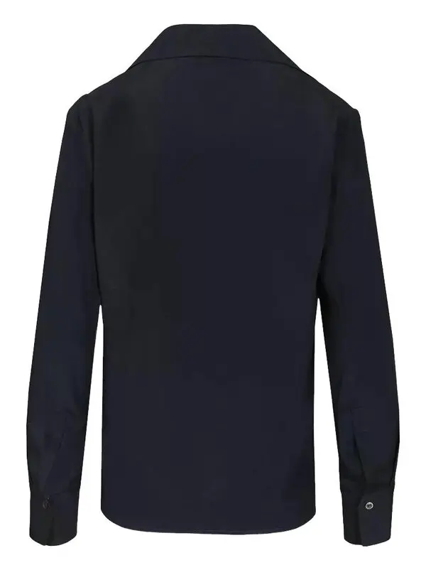 AL DUCA D’AOSTA 1902 V-neck Silk Blouse - Blue