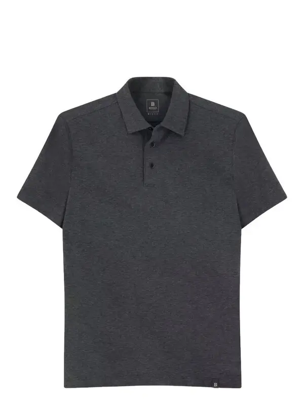 Boggi Milano Polo In Piqué Cotton Blend B Tech - Grey