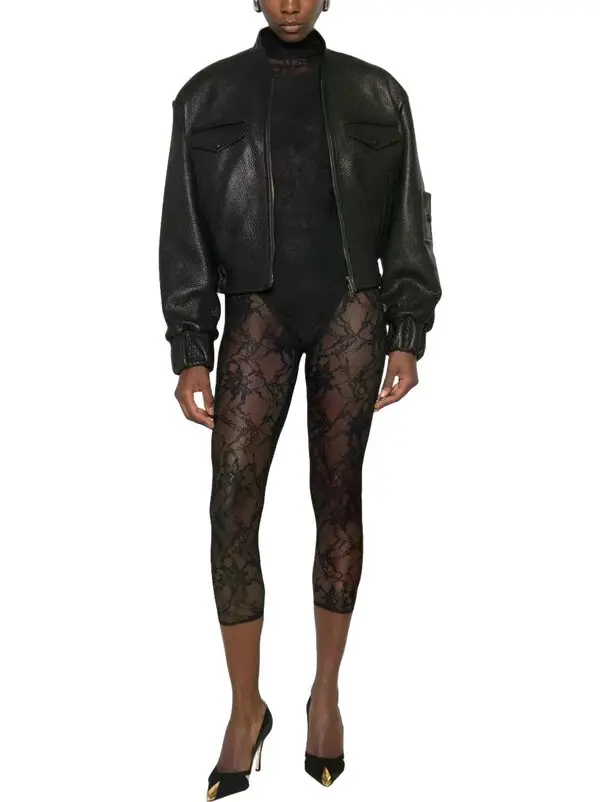 Andamane Loli Lace-panelled Cropped Trousers - Black