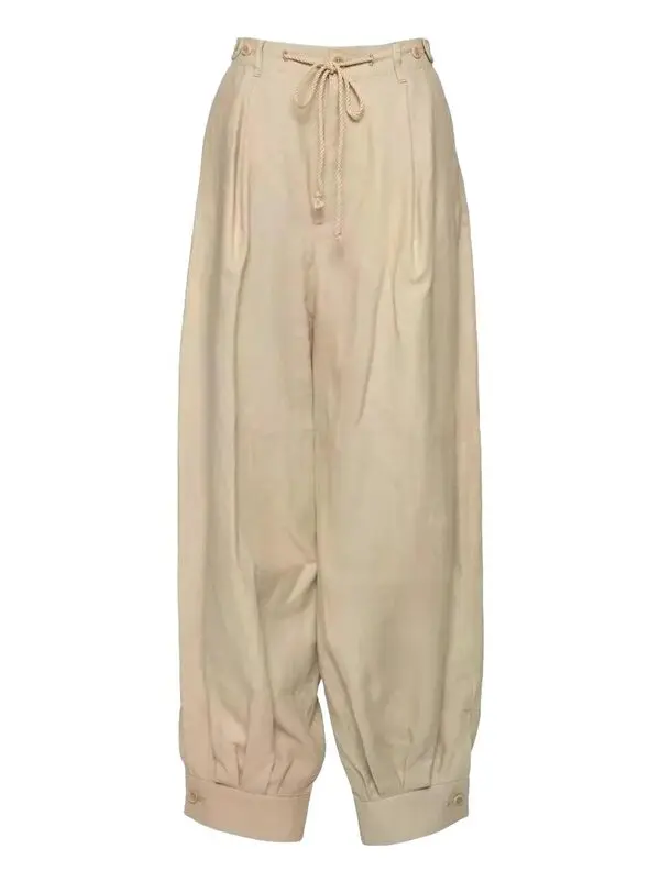 MULLER OF YOSHIOKUBO Button-cuff Wide-leg Trousers - Neutrals