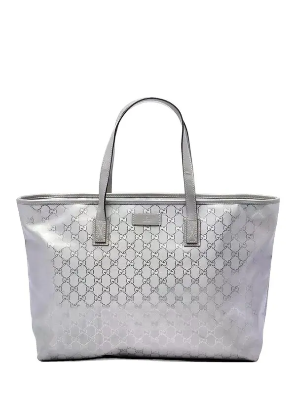 Gucci 2016-2026 Large Gg Imprime Tote Bag - Silver