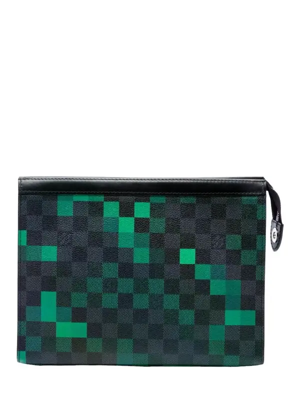 LOUIS VUITTON 2018 Damier Graphite Pixel Pochette Voyage Mm Clutch Bag - Grey