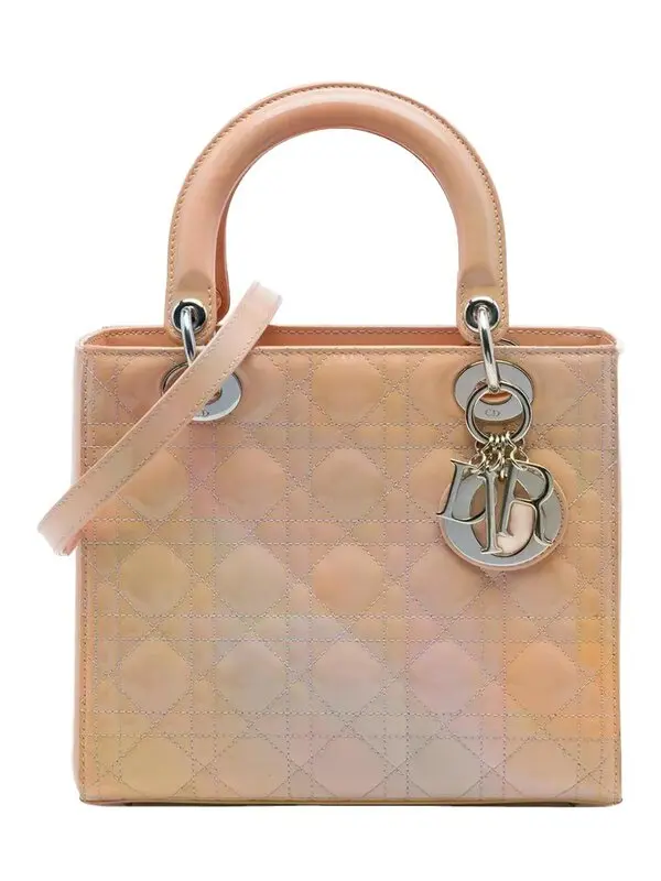 Dior 2013 Medium Patent Cannage Lady Satchel - Brown